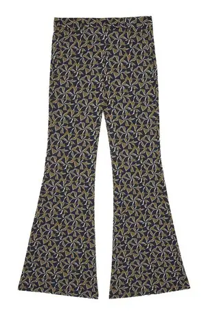 OTTOD'AME Printed Flare Trousers