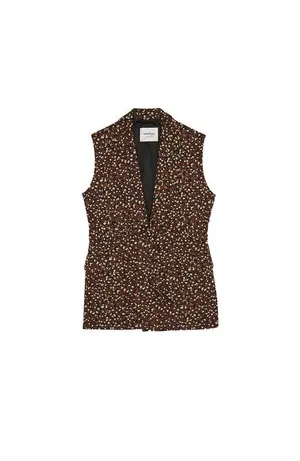 OTTOD'AME Printed Sleeveless Blazer