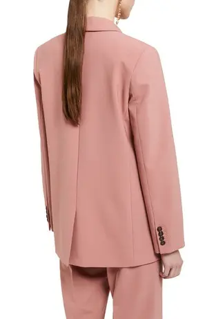 OTTOD'AME Blazer With Button - Blush Pink