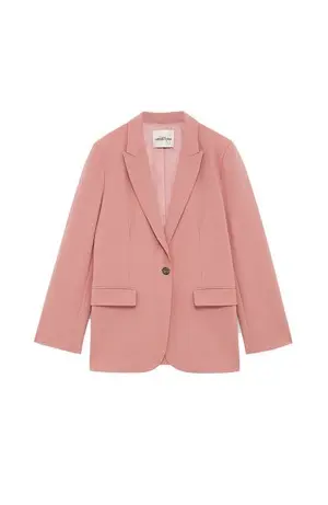 OTTOD'AME Blazer With Button - Blush Pink