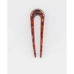 Alexandre De Paris Jaspee Hair Pin - Brown