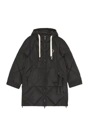 OTTOD'AME Midi Quilted Puffer Jacket - Black