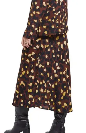 OTTOD'AME Printed Viscose Long Skirt