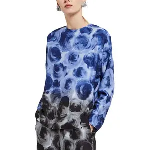 OTTOD'AME Printed Viscose Blouse - Blue