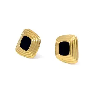 GEMINI JEWELRY Square Frame Stud Earrings