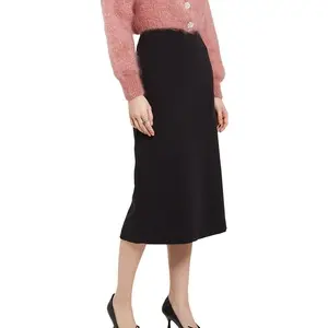 OTTOD'AME Solid Midi Skirt