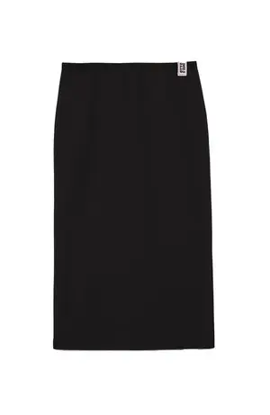 OTTOD'AME Solid Midi Skirt