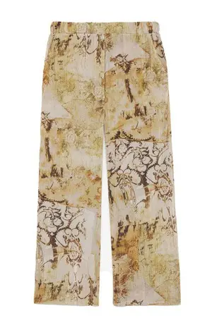 OTTOD'AME Printed Palazzo Trousers