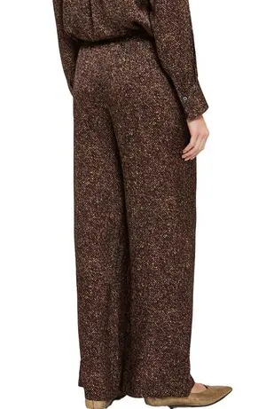 OTTOD'AME Printed Viscose Palazzo Trousers