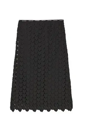 OTTOD'AME Fretworked Midi Skirt With 3d Effect