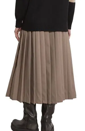 OTTOD'AME Pleated Midi Skirt