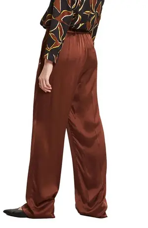 OTTOD'AME Palazzo Trousers In Viscose - Brown