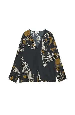 OTTOD'AME Viscose Fluid Blouse - Black