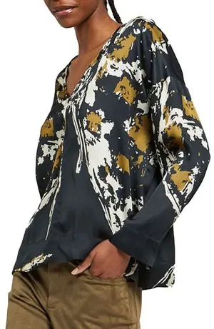 OTTOD'AME Viscose Fluid Blouse - Black
