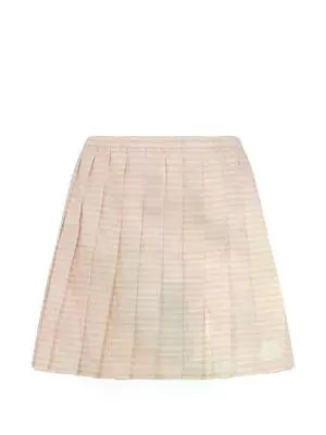 Moncler Gingham Pleated Skirt - Pink