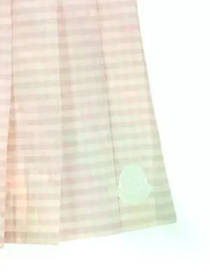 Moncler Gingham Pleated Skirt - Pink