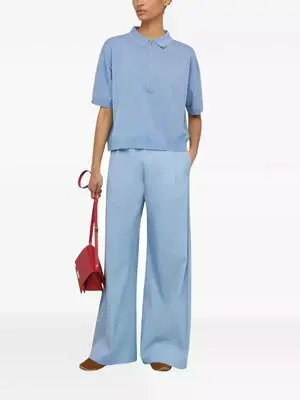 SEMICOUTURE Elasticated-waistband Trousers - Blue