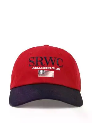SPORTY & RICH Nautical Embroidered Cap - Red