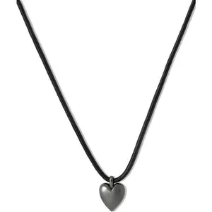 JENNIFER FISHER Puffy Heart Cord Choker Necklace - Hematite