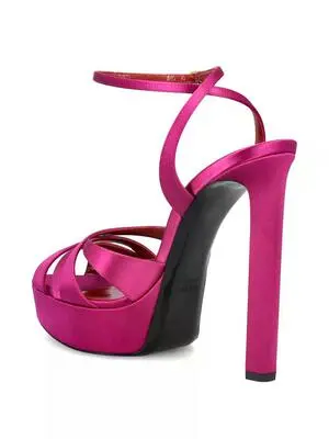 Saint Laurent Criss-cross Platform Sandals