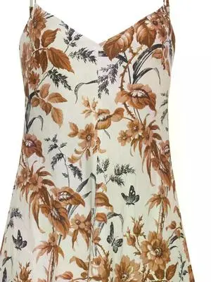 Cara Cara Mae V-neck Midi Dress - Neutrals