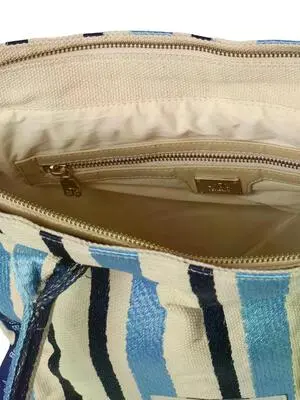 V°73 Striped Top-handle Shoulder Bag