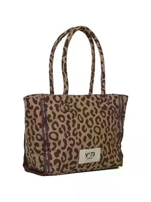 V°73 Animal-print Tote Bag - Neutrals