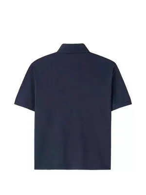Shanghai Tang Horse-detail Polo Top - Blue