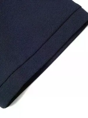Shanghai Tang Horse-detail Polo Top - Blue