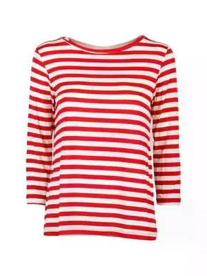 Marella Striped Three-quarter Sleeve T-shirt
