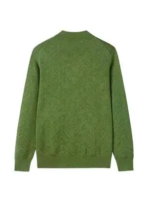 Shanghai Tang V-neck Sweater With Button Embellishment - Green