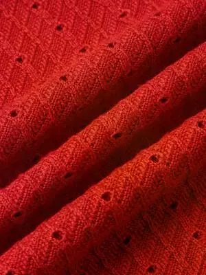Shanghai Tang Knitted Qipao Top - Red
