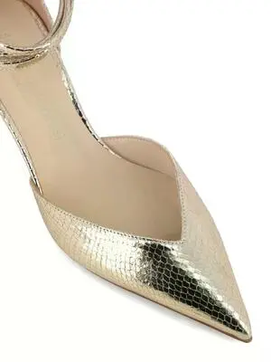 SERGIO LEVANTESI Camelia Point-toe Heeled Pumps - Gold
