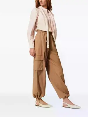 TWINSET Cargo Pants With Elasticated Waistband And Drawstring Hem