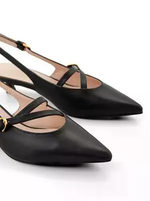 COCCINELLE Point-toe Slingback Pumps - Black