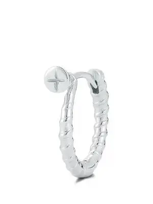 Mateo Screw Hoop Earring - Silver
