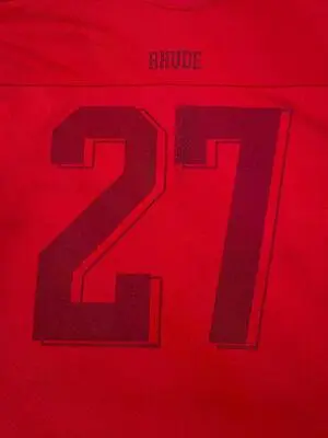 Rhude Graphic Print Football T-shirt - Red