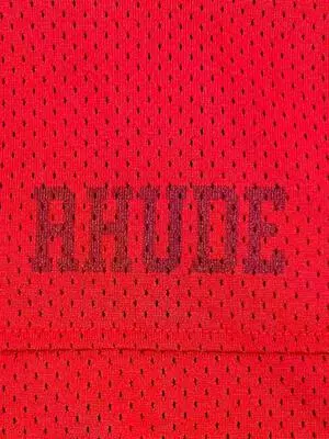 Rhude Graphic Print Football T-shirt - Red