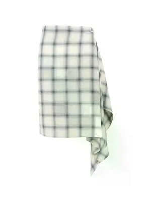 Coperni Checkered Asymmetrical Skirt