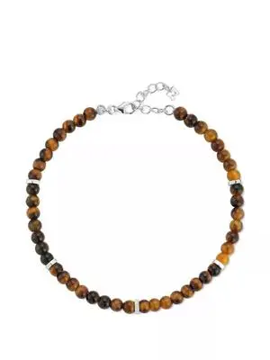 Mateo Hex Nut Tiger's Eye Bead Bracelet - Brown