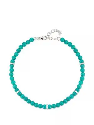 Mateo Hex Nut Turquoise Bead Bracelet - Blue