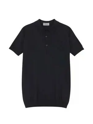 John Smedley Adrian Cotton Polo Shirt - Blue