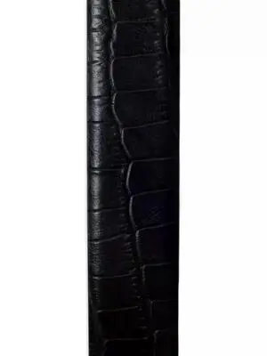 SELECTED Croc-effect Buckle Belt