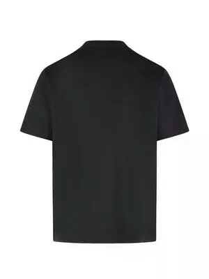Burberry Checl Logo Cotton T-shirt - Black