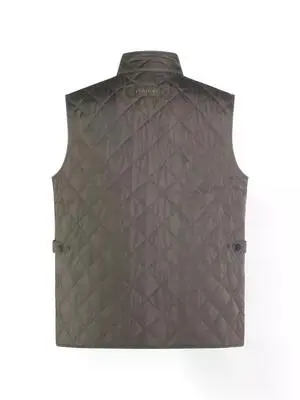 Barbour Diamond Quilted Button Vest - Brown