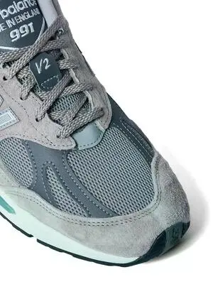 NEW BALANCE 991v2 Logo-patch Sneakers