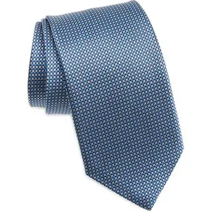 David Donahue Jacquard Neck Tie Blue