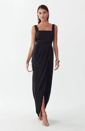 WILLA Akron Maxi Dress - Black
