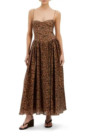 Bardot Estie Print Maxi Dress - B Leopard