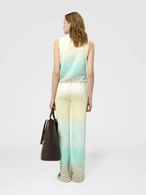 Missoni Sleeveless Crewneck Top - Pink & Rust